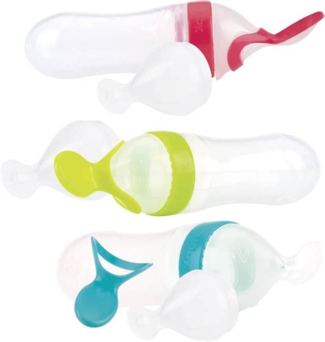 Nuby Garden Fresh Squeeze Feeder Fast Slow 2 Step Spoons 90 Ml 6M