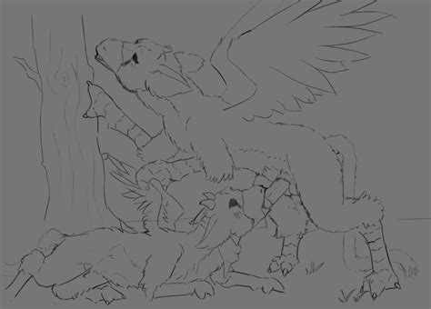 Rule 34 Avian Duo Feathers Fellatio Female Feral Fur Gryphon Hi Res