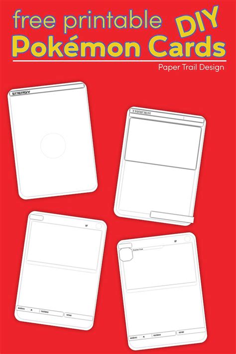 Pokémon Card Template Free Printable Paper Trail Design Pokemon