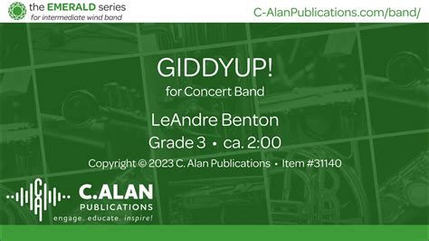 Giddyup Band Grade 3 Leandre Benton Youtube