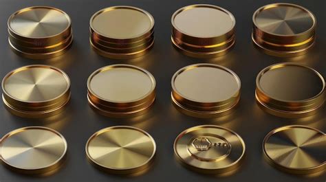 Premium Photo A Golden Coin In Different Angles Of Rotation A