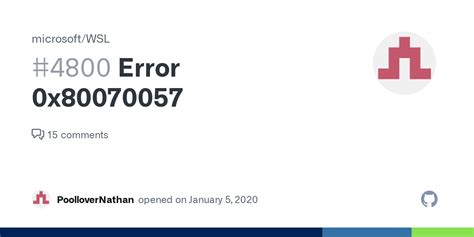 Error 0x80070057 · Issue 4800 · Microsoftwsl · Github