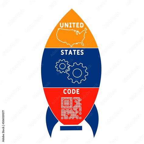 Usc United States Code Acronym Business Concept Background Vector
