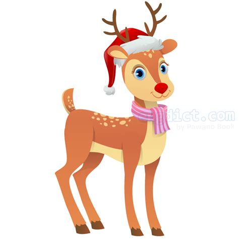 Reindeer เรนเดีย แปลว่าอะไร ดูความหมาย ภาพประกอบ ตัวอย่างประโยค