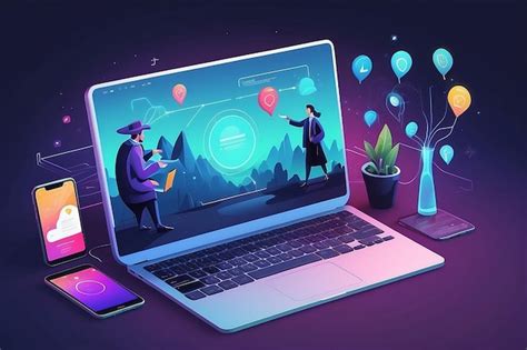 Premium Ai Image App Development Concept Illustration