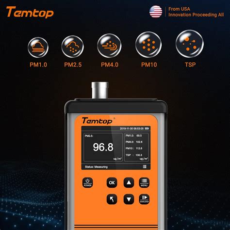 Buy Temtop Particle Counter Aerosol Dust Monitor Professional Cleanroom