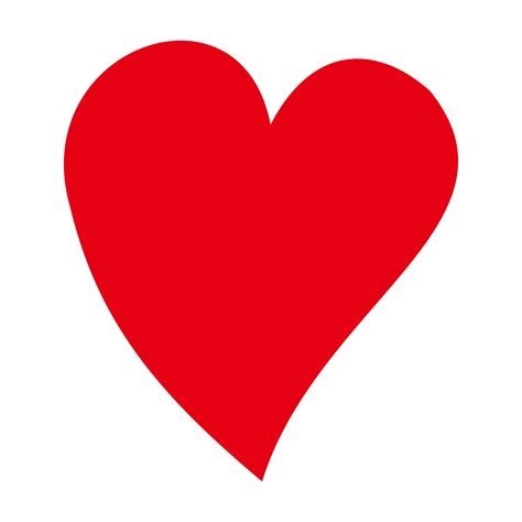 Single Heart Symbol In Red Simple Flat Heart Icon Or Logo Isolated On