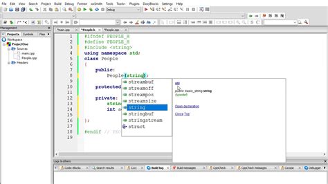 C Class Example With A Header File Part YouTube