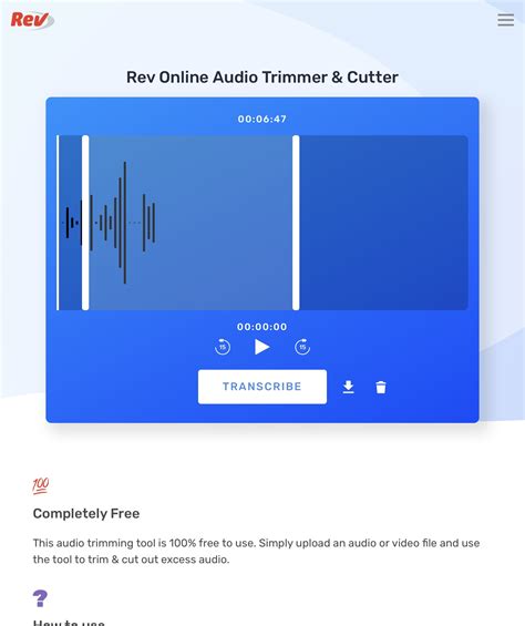 How To Trim An Audio File Online Step By Step Guide Rev