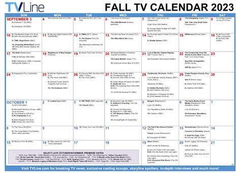 Fall Tv Schedule 2023 — Release Dates For Season And Series Premieres