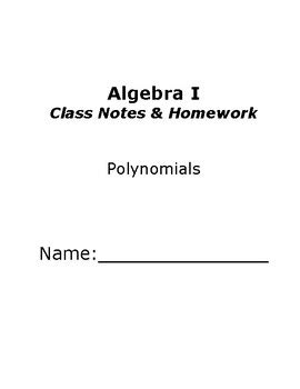 Polynomials Class Notes Homework Packet By Natalia Kuta TPT