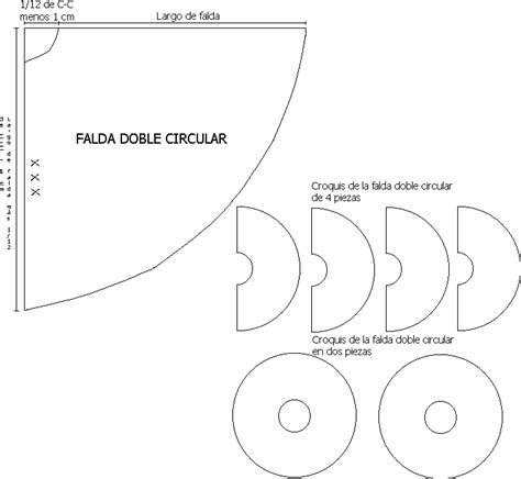 Patrones De Costura De Falda Faldas Circulares