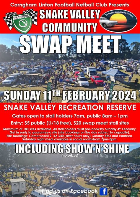 SNAKE VALLEY SWAP MEET Shannons Club