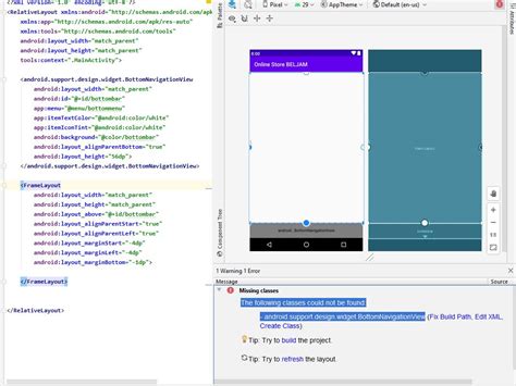 how to fix the following classes could not be found android support