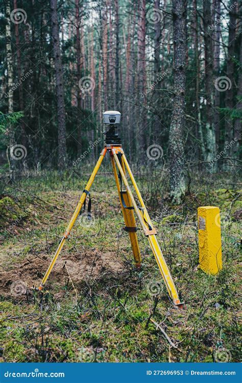 Gnss Measurements At Triangulation Point Stock Image Image Of