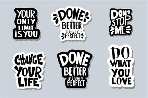Premium Vector Set Of Motivational Quotes Vector Illustration