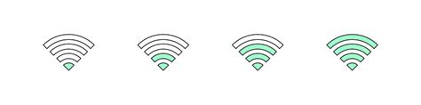 Wifi 級別圖示無線互聯網標誌隔離在白色背景上線性樣式向量插圖向量圖形及更多力量圖片 力量 圖示 波浪型 Istock