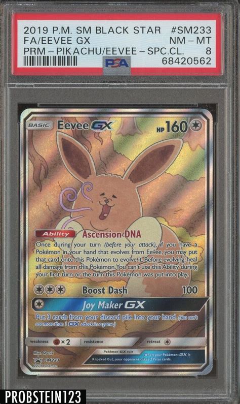 Pokemon Eevee Gx Psa Black Star Pikachu Values Mavin