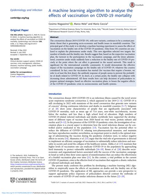 pdf a machine learning algorithm to analyze the effects of