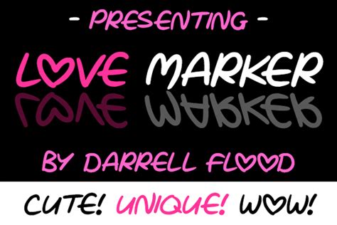 Love Marker Font Hawtpixel Darrell Flood Fontspace