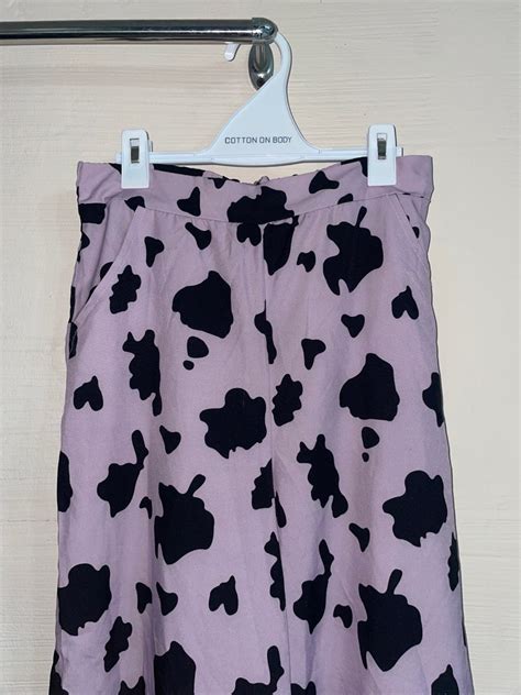 Cow Print Pants Womens Fashion Bottoms Jeans And Leggings On Carousell