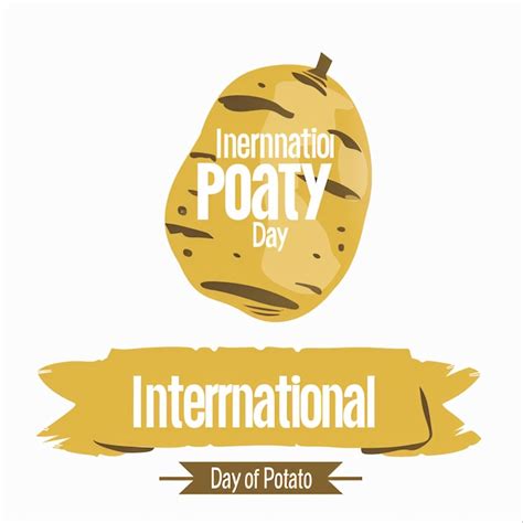 National Potato Day Celebration Flyer Flat Design Vector Graphic