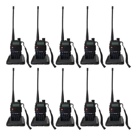 Kit Rádio Comunicador w Bf Vhf uhf Fm Dual Band Uv Frete grátis