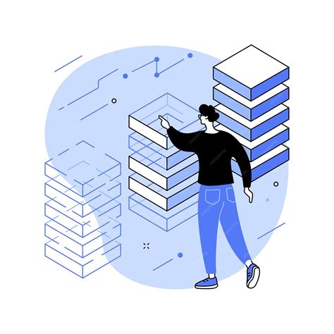 Premium Vector Database Abstract Concept Vector Illustration