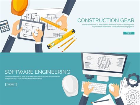 Premium Vector Engineering And Architecture Vector Illustration Drawing And Construction