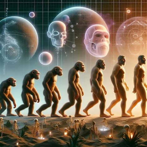 The Evolution Of The Human Species Premium Ai Generated Image