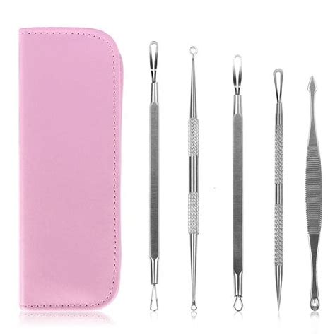 Pack Of 3 5 Pcs Blackhead Remover Kit Pimple Comedone Extractor Tool Set Stainless Steel