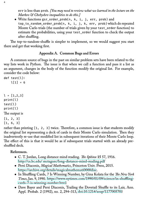 Programming Assignment 3 Shuffling We Learned How To