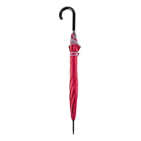 Parapluie Canne Femme Rouge Finition Marinière Piganiol Référence