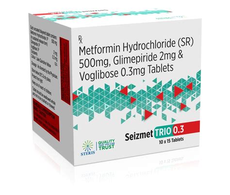 Glimepiride 2mg Metformin Sr 500mg And Vo Steris Healthcare Pvt Ltd