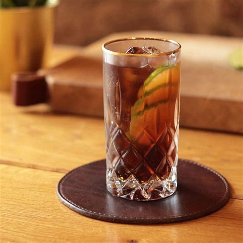 Nachtmann Noblesse Long Drink Glasses With Gold Rim 395ml Set Of 4