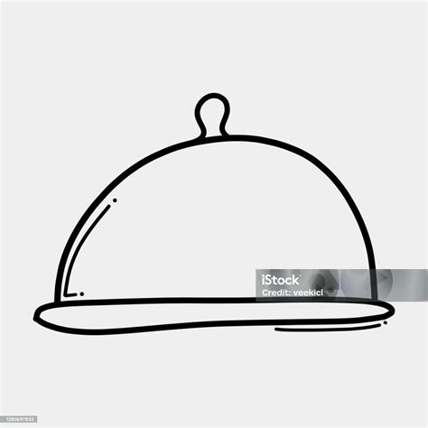 음식 표지 낙서 벡터 아이콘입니다 그리기 스케치 일러스트레이션 손 그린 선 Eps10 강철에 대한 스톡 벡터 아트 및 기타 이미지 강철 그릇 그리기 Istock