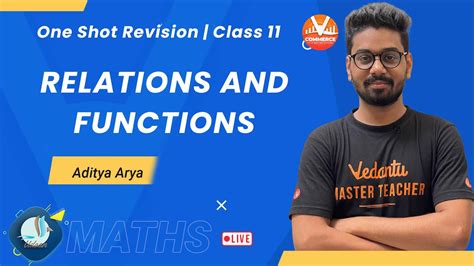 Relations And Functions One Shot Revision Class 11 Maths Vedantu