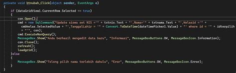 Tutorial Crud Pada Bahasa Pemograman C Menggunakan Database Sql Server
