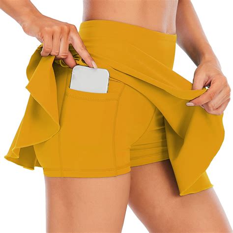 Whlbf Skorts Skirts For Women With Pocketsexercise Cycling Shorts Gym