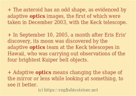 Use In Sentence Of Optics Englishteststore Blog
