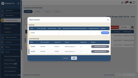 Order Status Picking