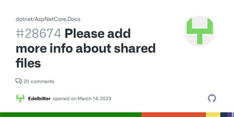 Please Add More Info About Shared Files · Issue 28674 · Dotnet