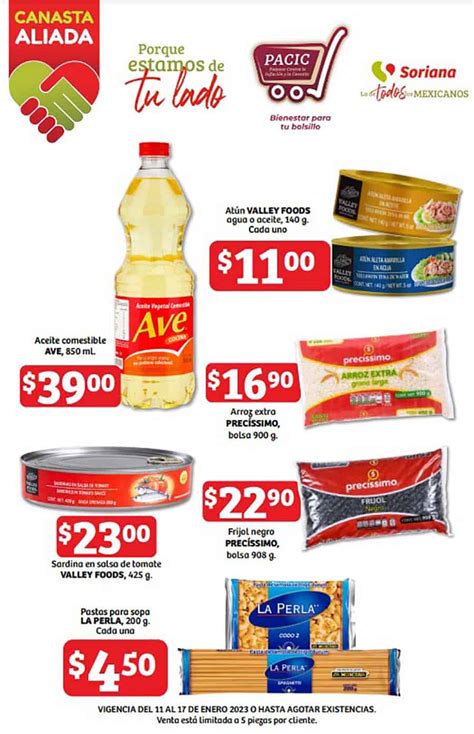 Folleto Soriana Canasta Aliada Frutas Y Verduras Al 17 De Enero 2023