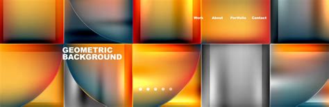 Circle Triangle Geometric Web Site Page Template Vector Image