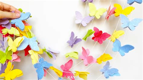 Felt Butterfly Garland Diy Craft Tutorial