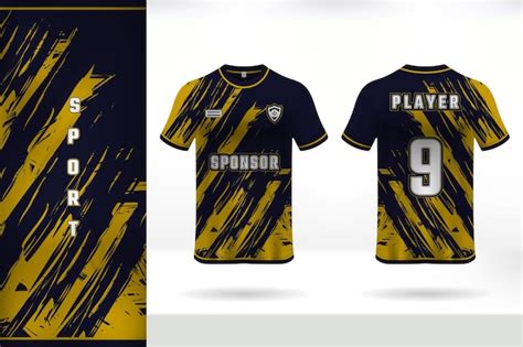 Diseño De Plantilla De Jersey Para Uniformes Deportivos Con