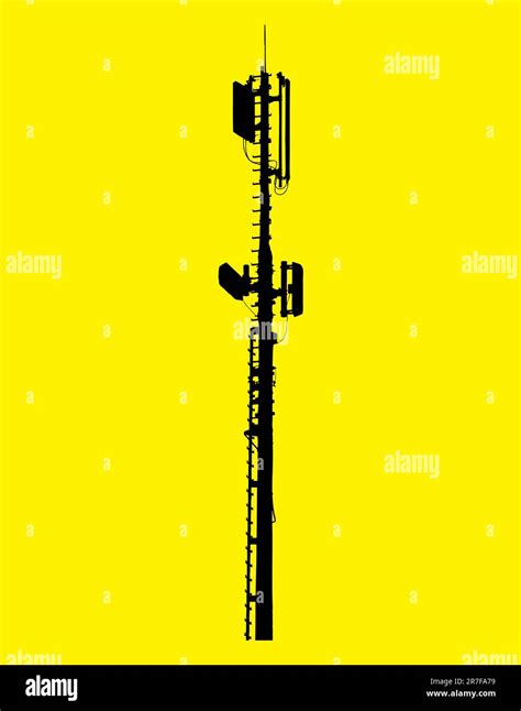 Vector Illustration Of A Network Broadcasting Antenna Stock Vector Image And Art Alamy