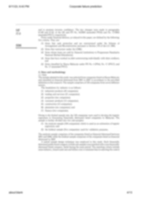 Solution Corporate Failure Prediction Studypool