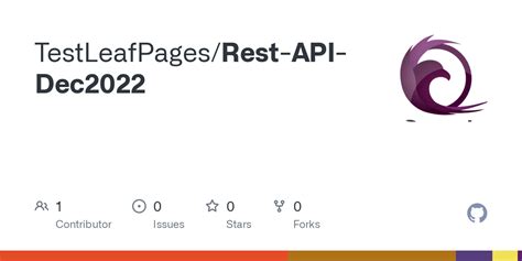 GitHub TestLeafPages Rest API Dec